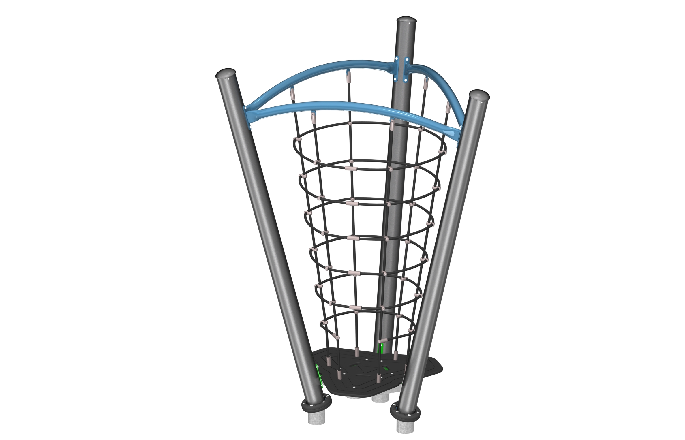 Triangular net climber